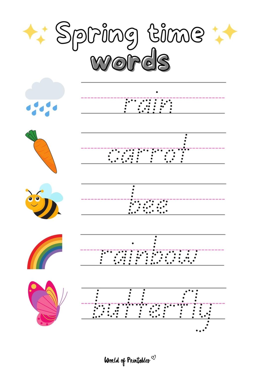 Spring Printables Templates & Worksheets - World of Printables