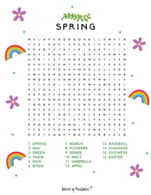 Spring Printables Templates & Worksheets - World of Printables