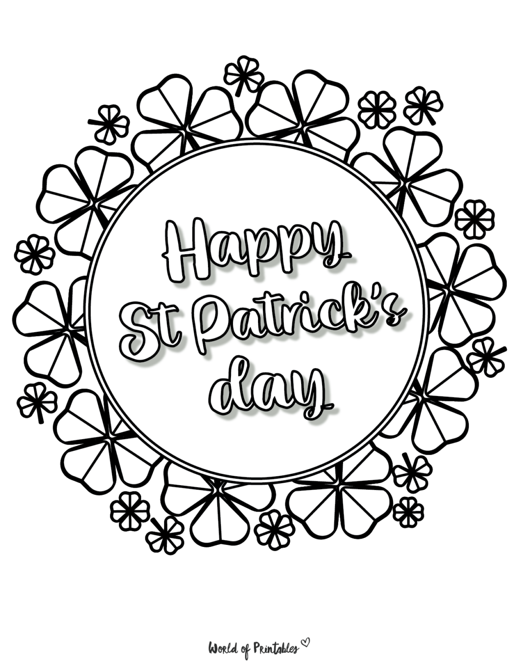 St. Patrick's Day Coloring Pages - World of Printables