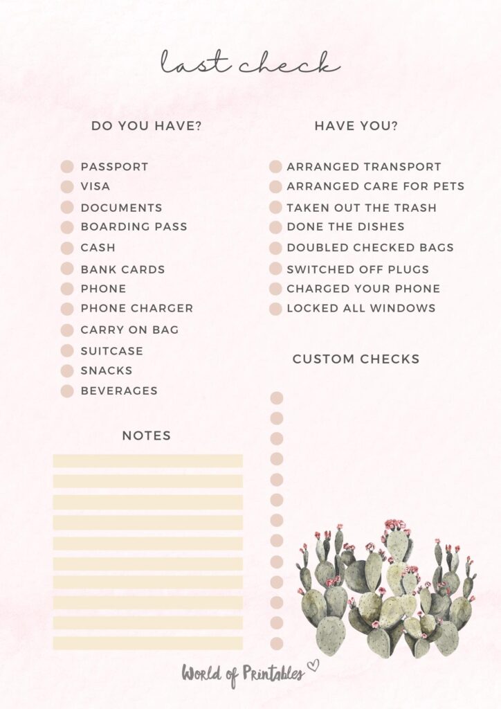 Travel Planner Free Printable & Tips To Help You Plan - World of Printables