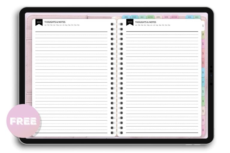 Digital Monthly Planner - Stylish & Free - World of Printables