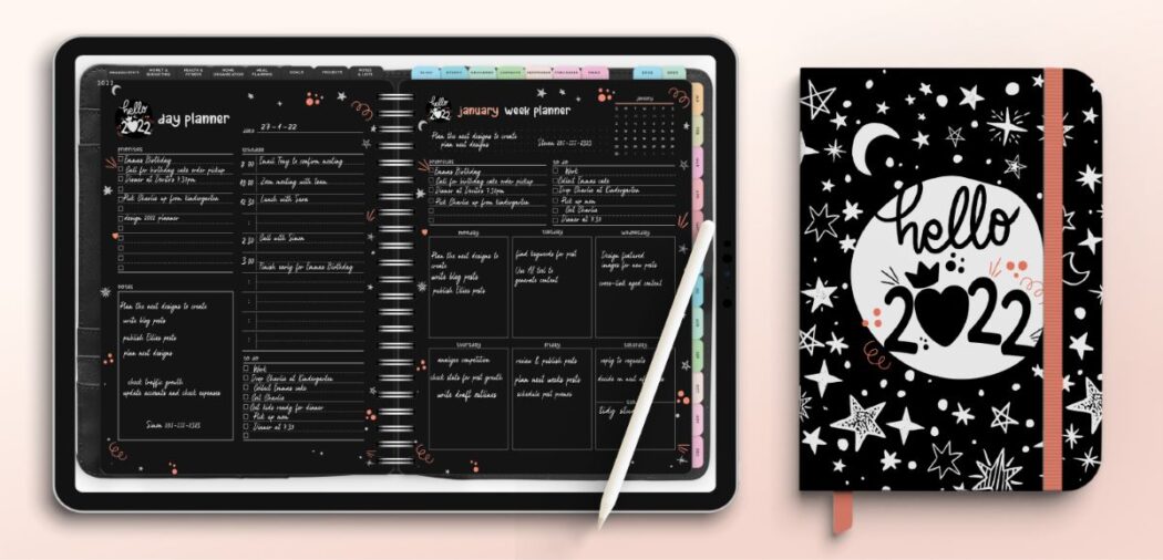 Digital Planner PDF | Free Stylish 2022 Planner - World of Printables