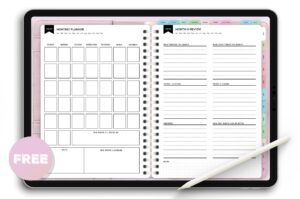 Digital Monthly Planner - Stylish & Free - World of Printables