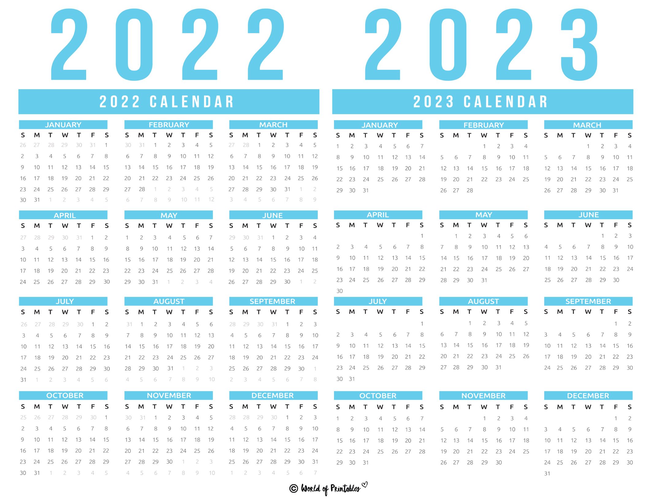 2022 2023 Calendar Free Printables World Of Printables 2022 2023 Calendar Free Printables World Of Printables