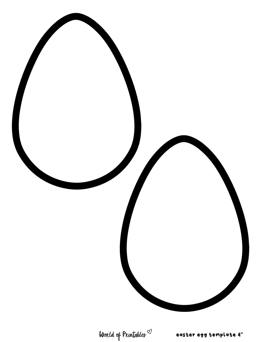 Easter Egg Template - 35 Printable Stencils & Cutouts - World of Printables