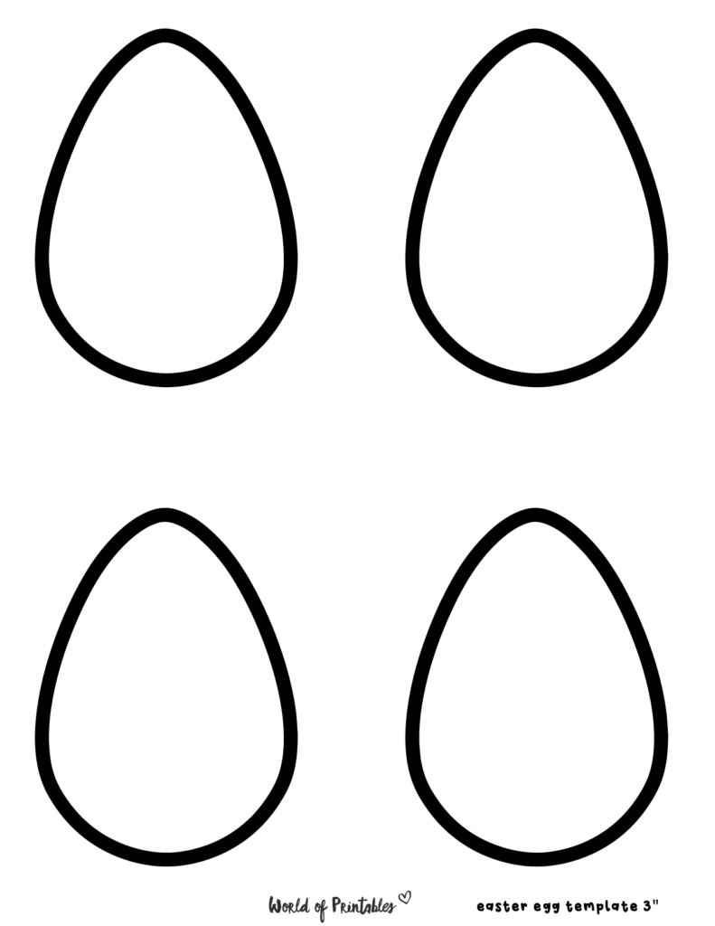 Easter Egg Template - 35 Printable Stencils & Cutouts - World of Printables