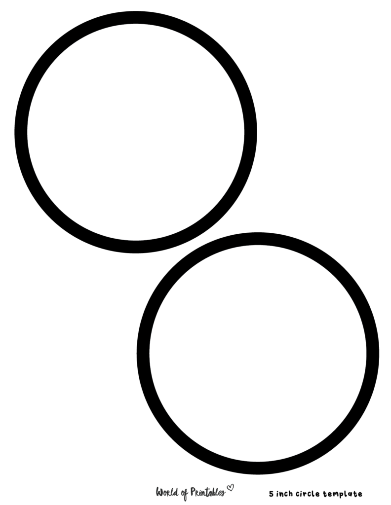 Free Printable Circle Templates - Various Sizes - World of Printables