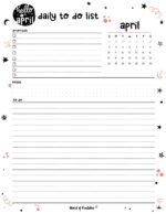 Free Cute April Calendar & Planner Printable Set - World of Printables
