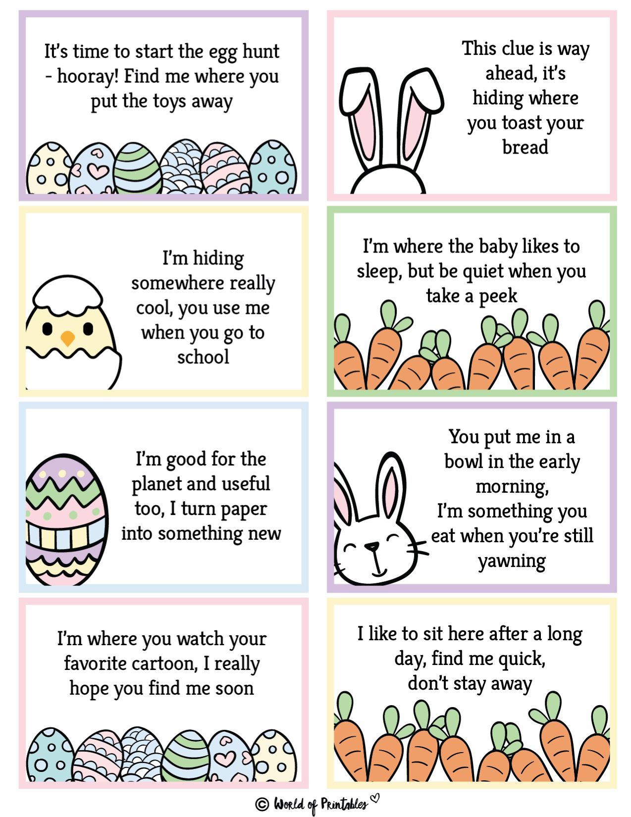Free Easter Egg Hunt Clues Free Easter Egg Hunt Clues