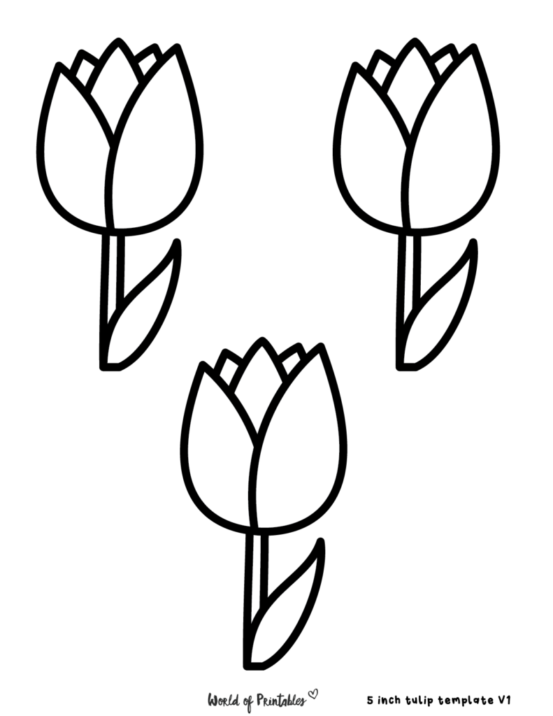 Tulip Template | 40 Best Printables To Choose From - World of Printables