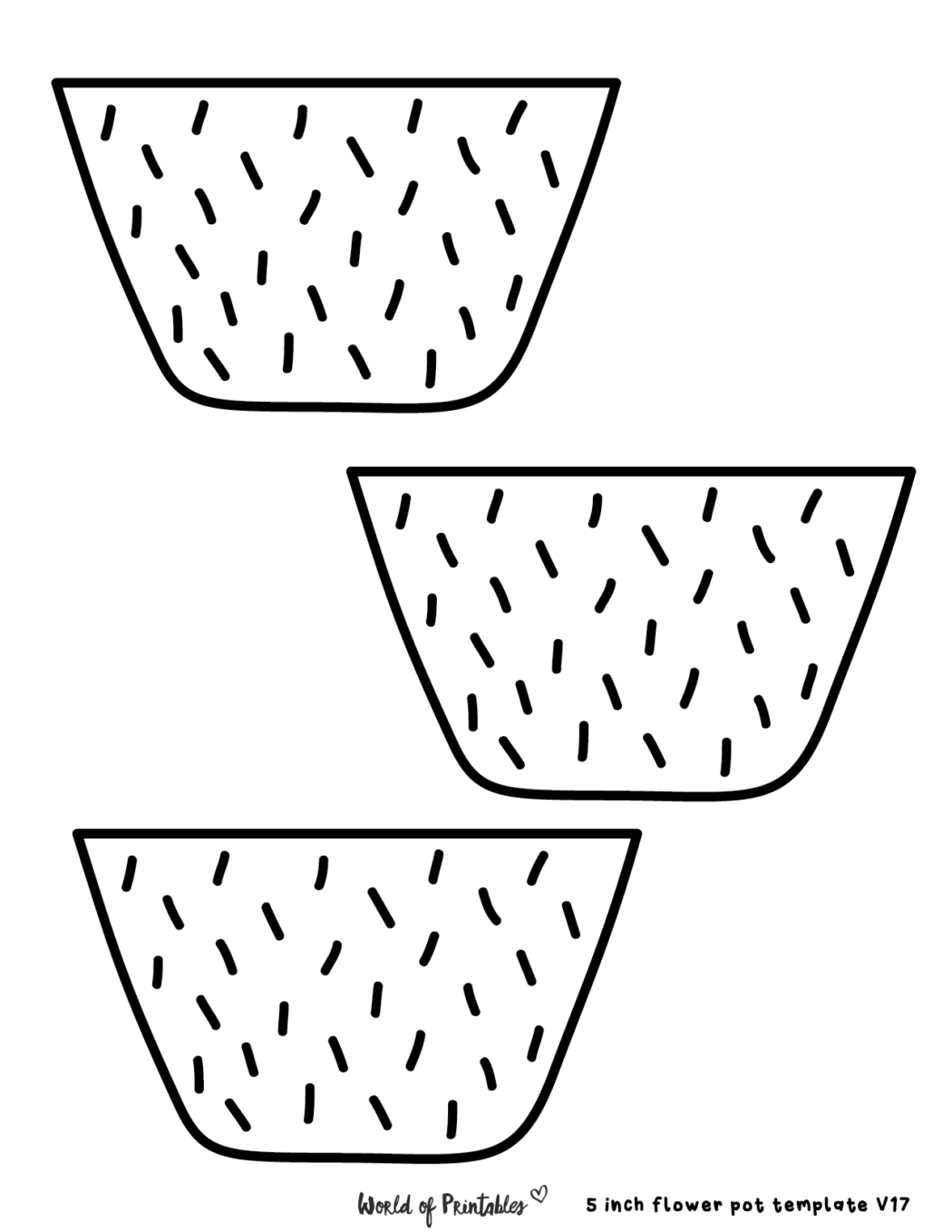 80 Flower Pot Templates - For Crafting & Coloring Activities