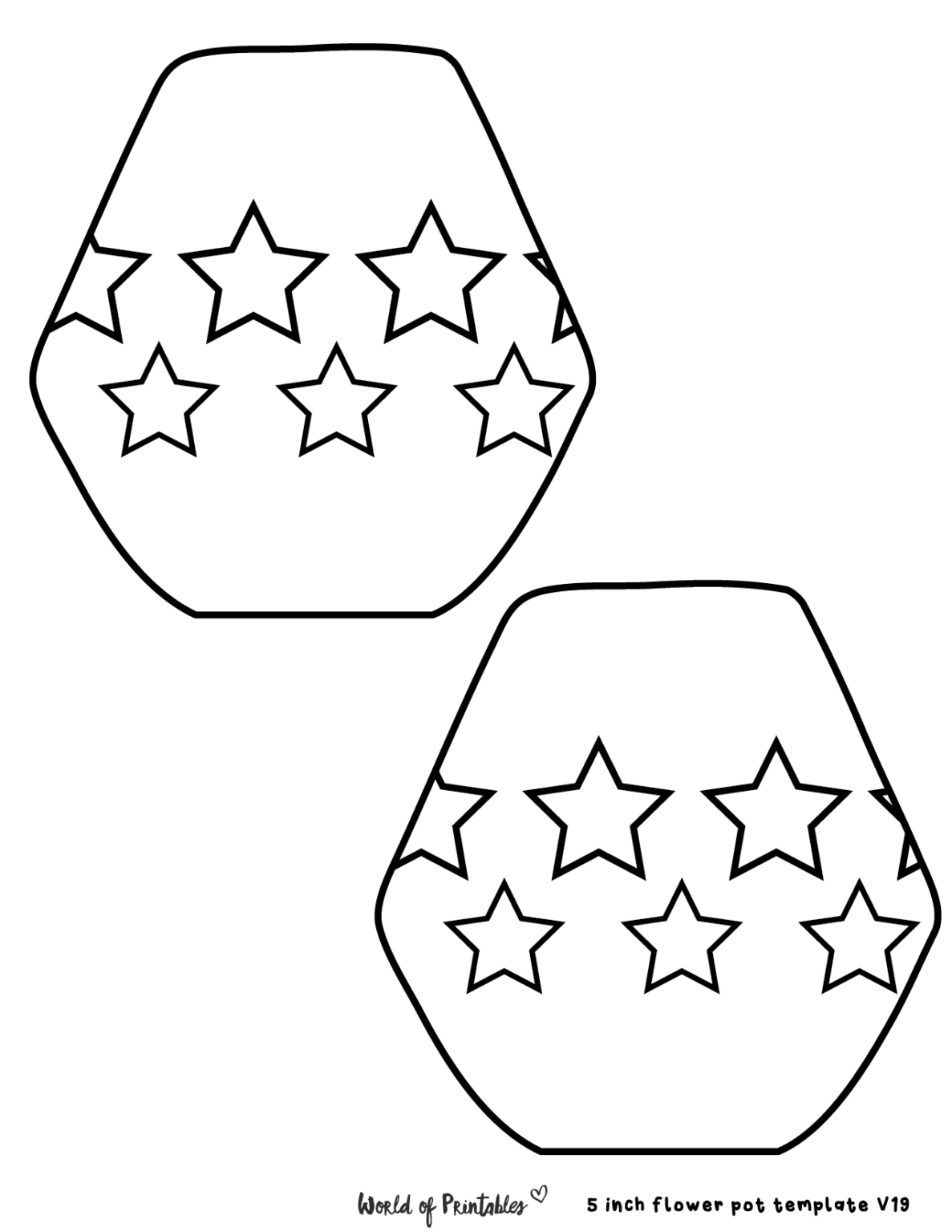 80 Flower Pot Templates - For Crafting & Coloring Activities