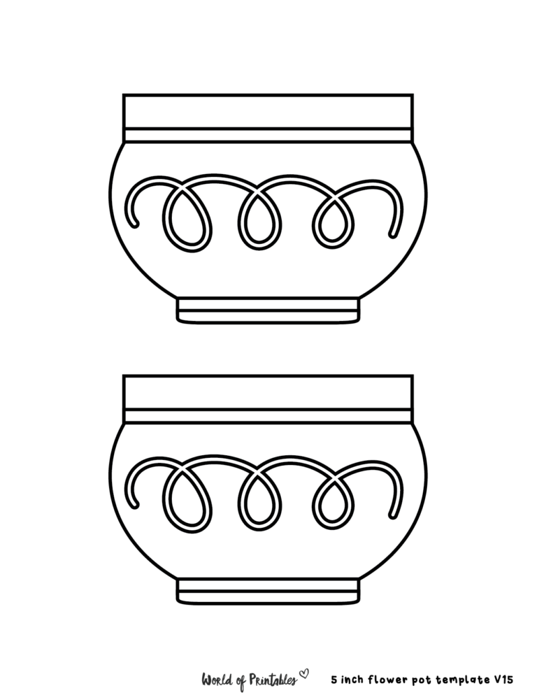 80 Flower Pot Templates - For Crafting & Coloring Activities