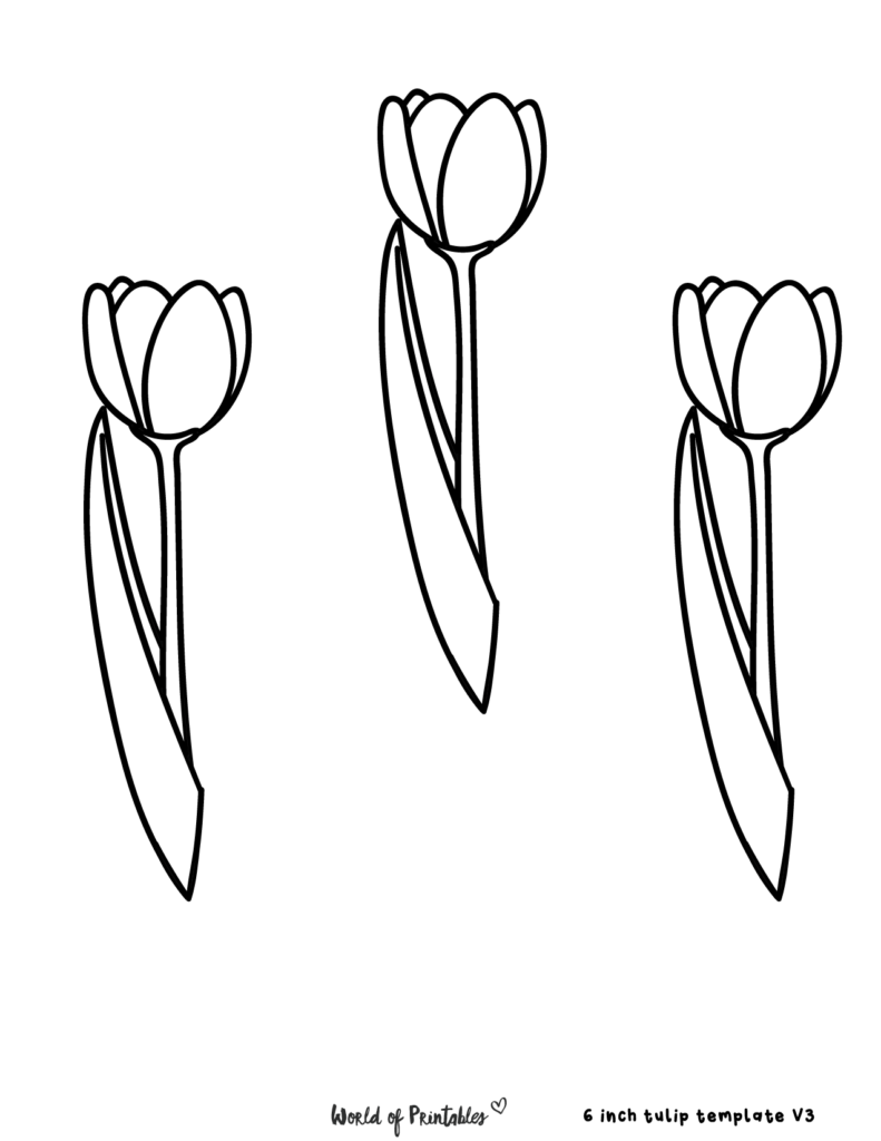 Tulip Template | 40 Best Printables To Choose From - World of Printables