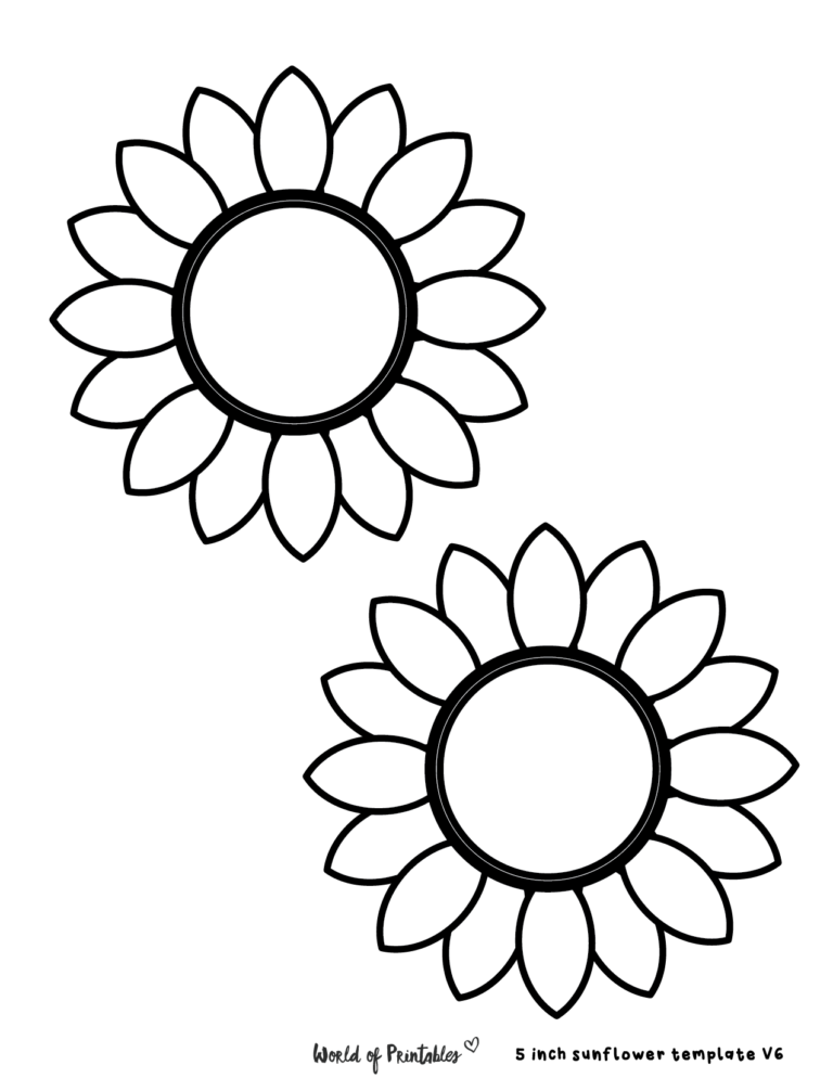 40 Best Sunflower Templates - World of Printables