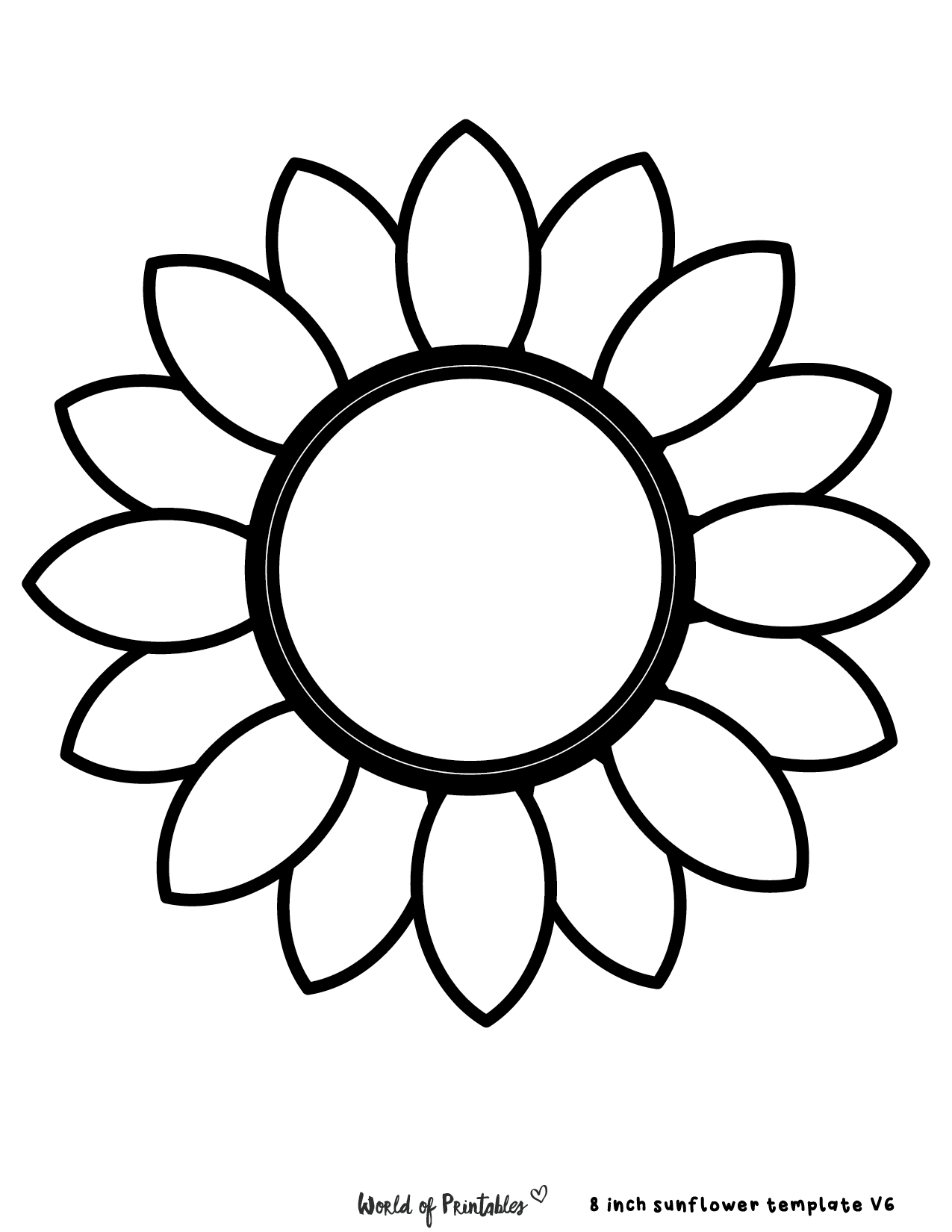 Template Of A Sunflower