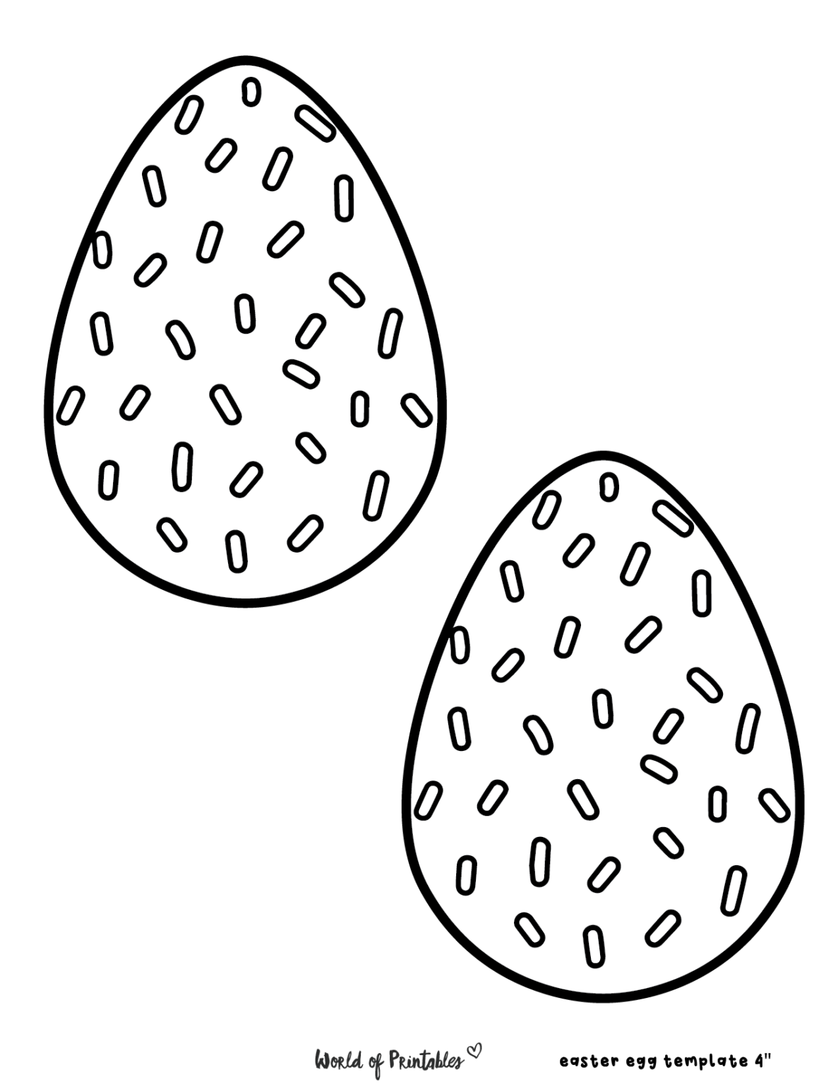 Easter Egg Template - 35 Printable Stencils & Cutouts - World of Printables