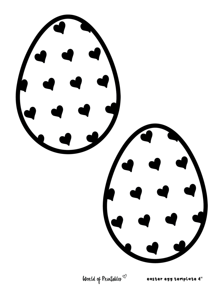 Easter Egg Template - 35 Printable Stencils & Cutouts - World of Printables