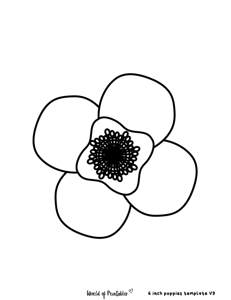 40 Poppy Templates: Remembrance Day Activities - World of Printables