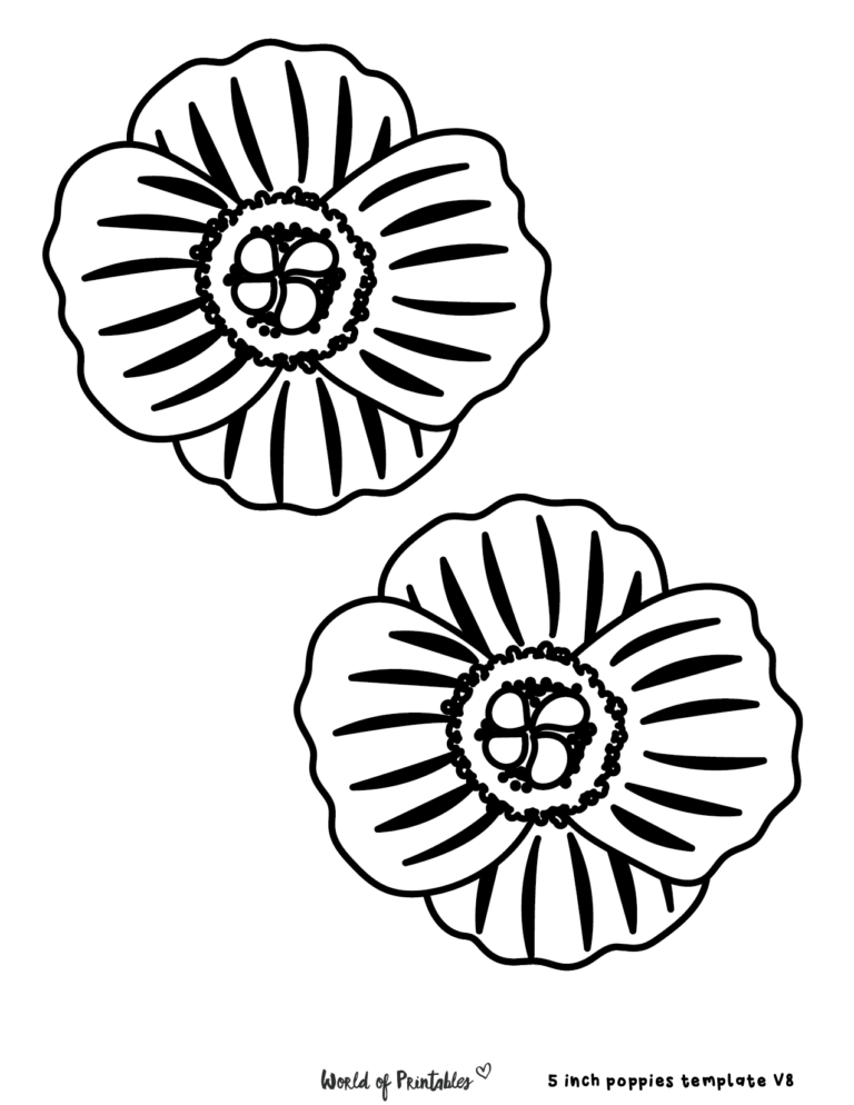 40 Poppy Templates: Remembrance Day Activities - World of Printables