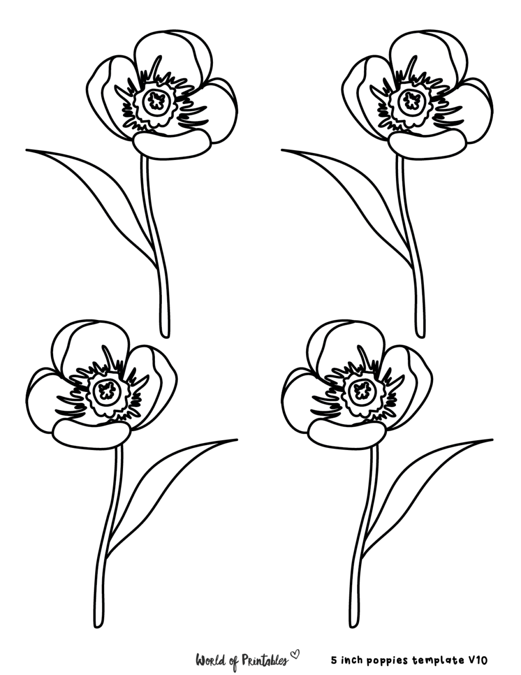 40 Poppy Templates: Remembrance Day Activities - World of Printables