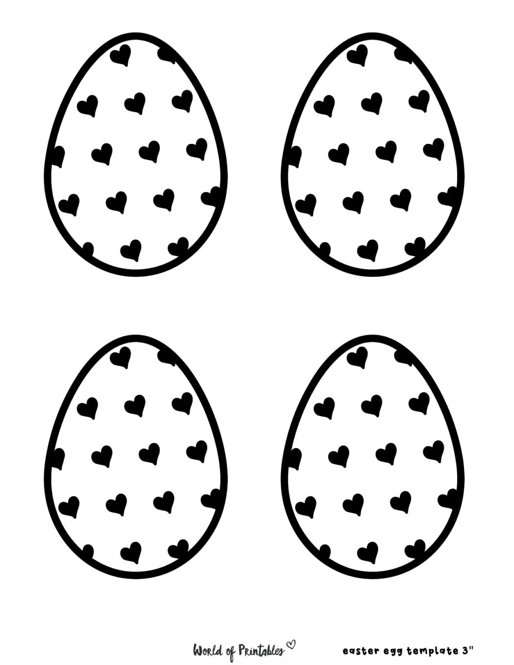 Easter Egg Template - 35 Printable Stencils & Cutouts - World of Printables
