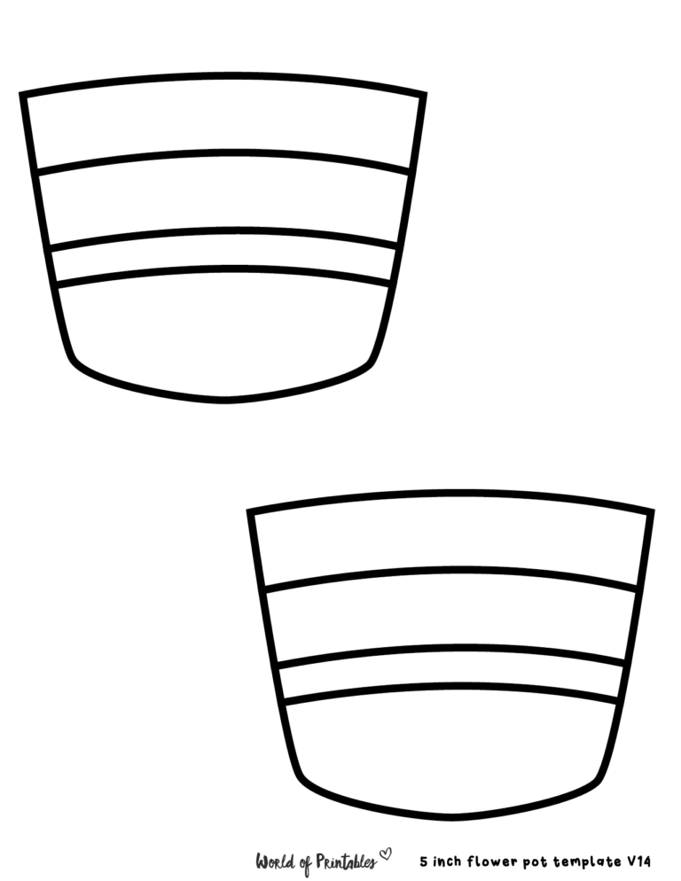 80 Flower Pot Templates - For Crafting & Coloring Activities