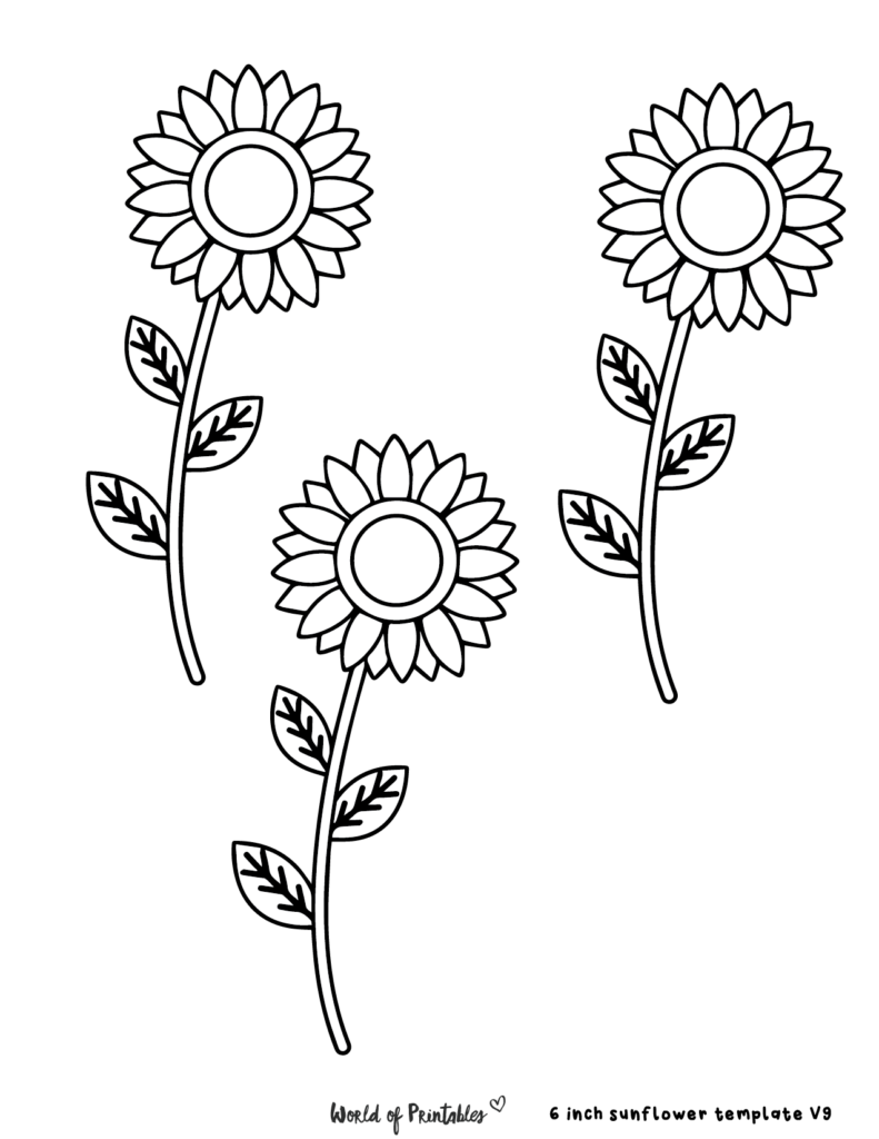 40 Best Sunflower Templates - World of Printables