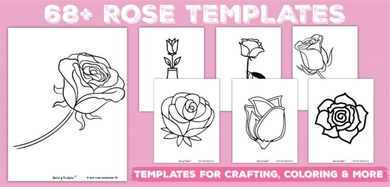 Rose Template: 68 Styles For Fun Activities & Crafts - World of Printables