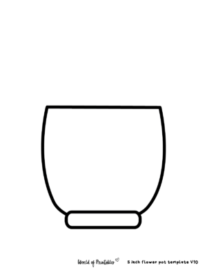 80 Flower Pot Templates - For Crafting & Coloring Activities