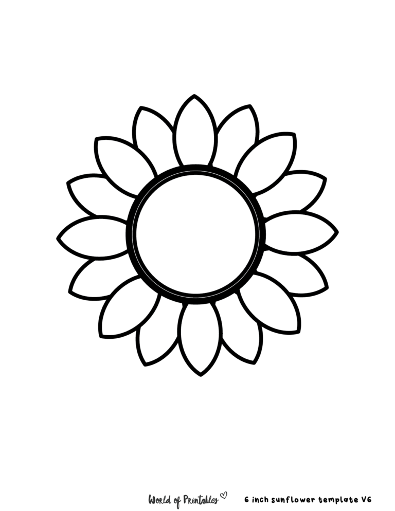 40 Best Sunflower Templates - World of Printables