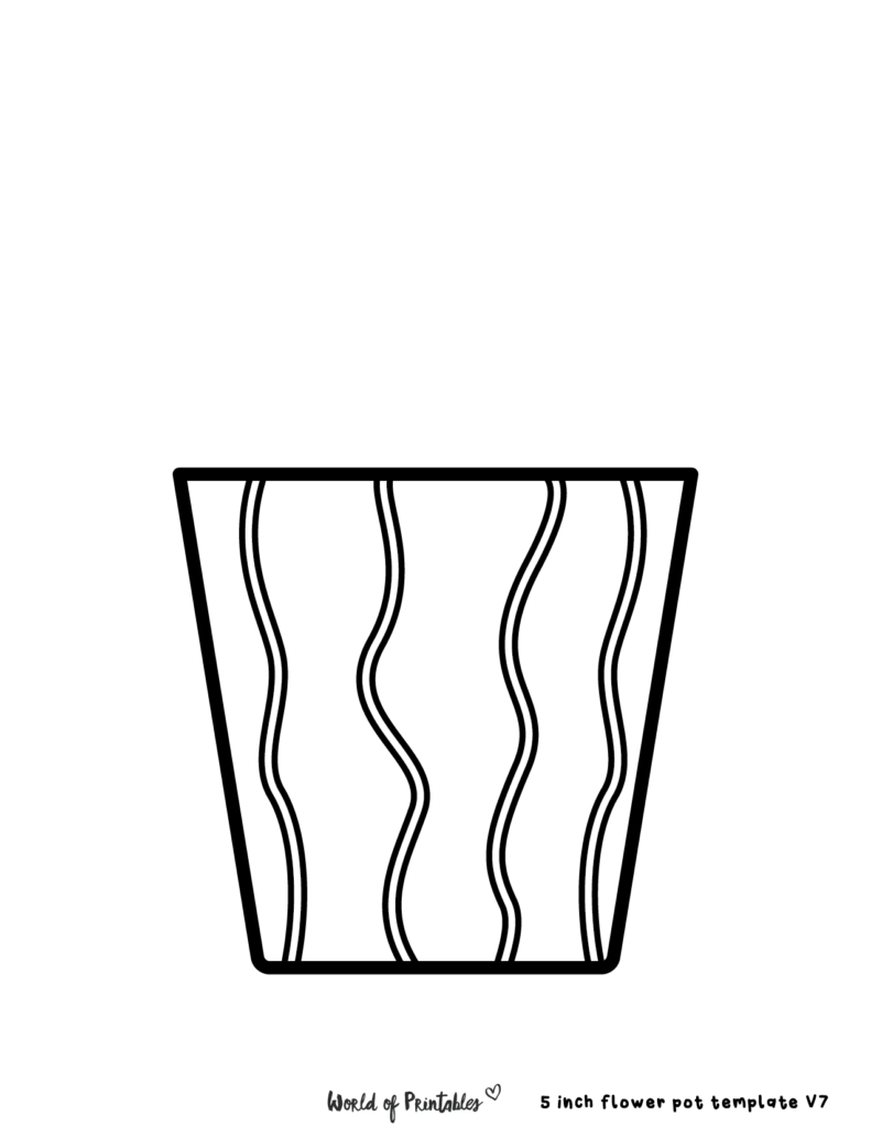 80 Flower Pot Templates - For Crafting & Coloring Activities