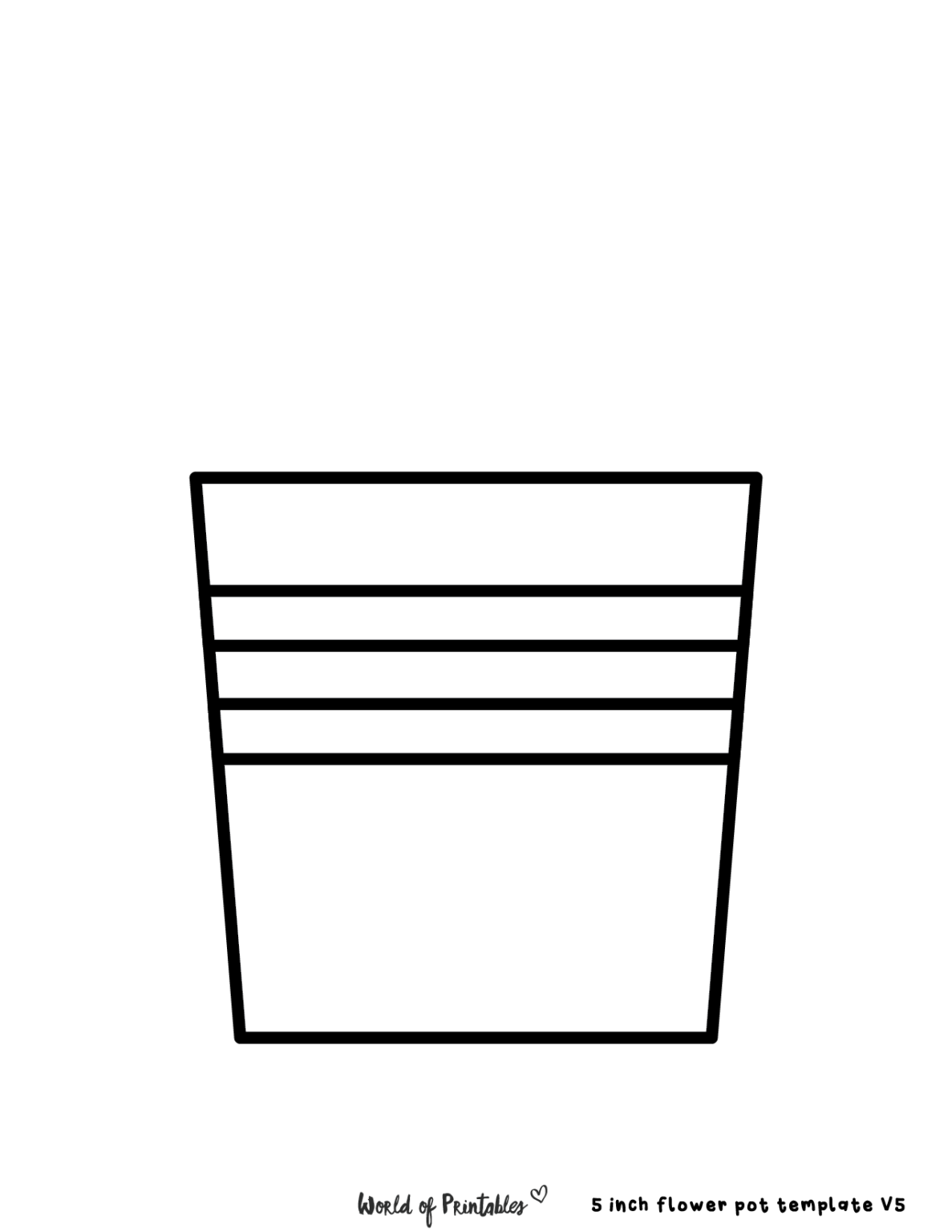 80 Flower Pot Templates - For Crafting & Coloring Activities