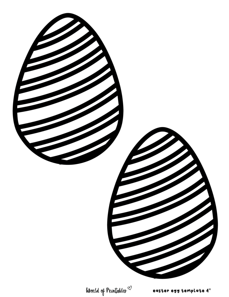 Easter Egg Template - 35 Printable Stencils & Cutouts - World of Printables