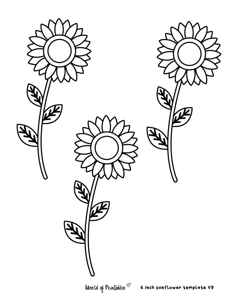 40 Free Sunflower Templates - World of Printables