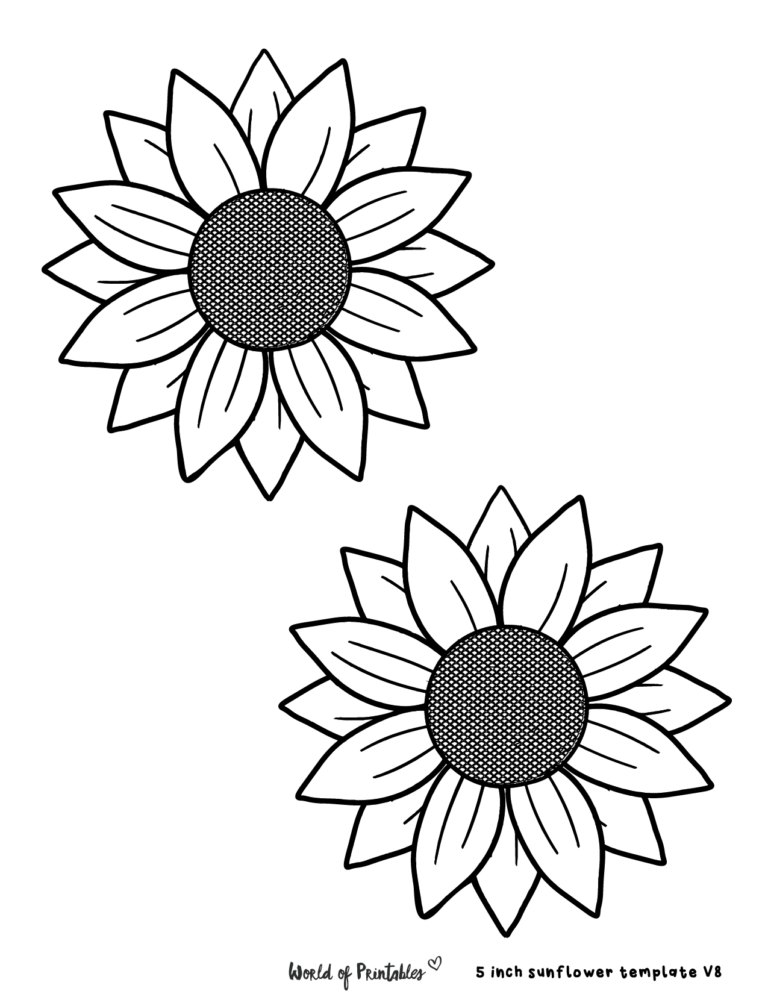 40 Best Sunflower Templates - World of Printables