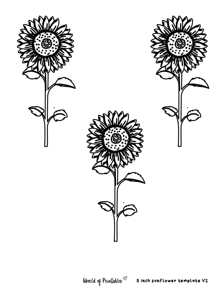 40 Best Sunflower Templates - World of Printables