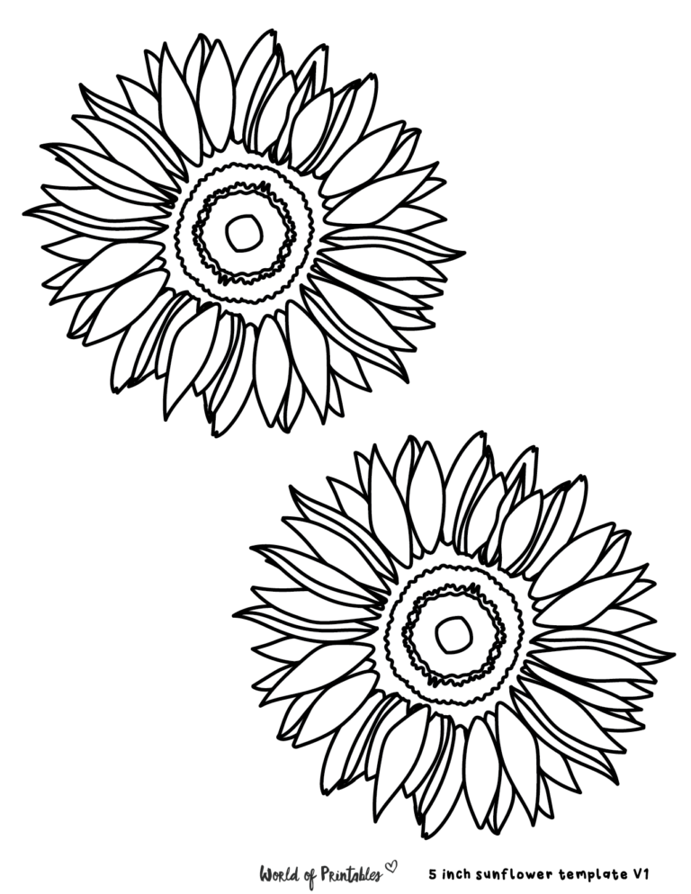 40 Best Sunflower Templates - World of Printables