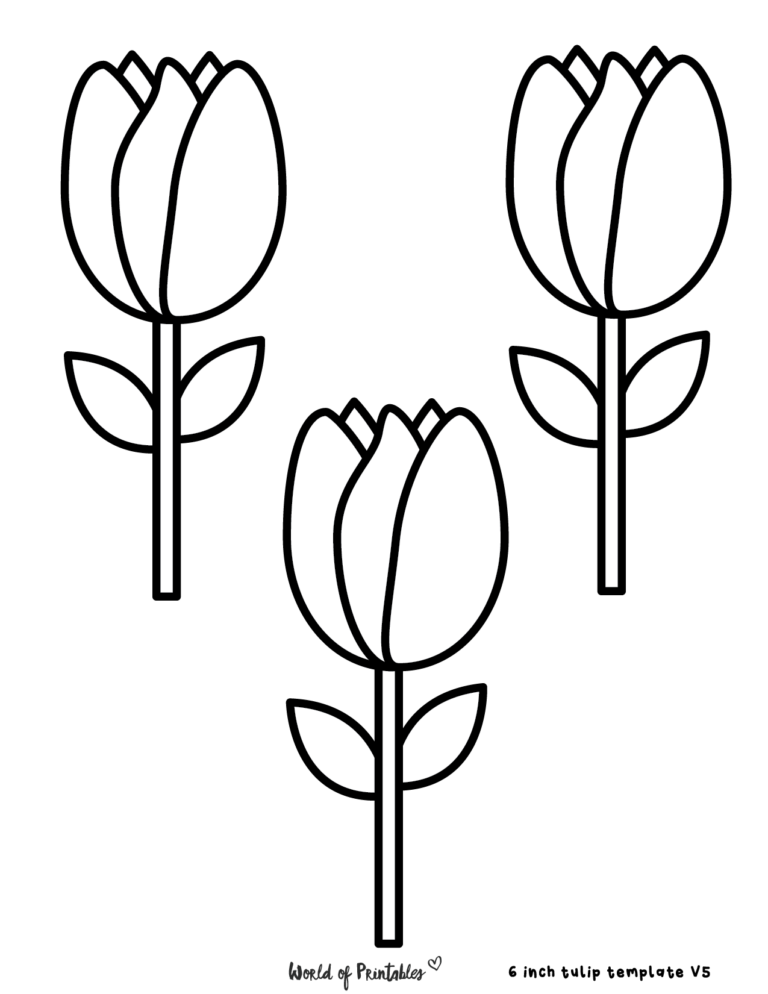 Tulip Template | 40 Best Printables To Choose From - World of Printables