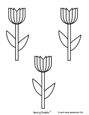 Tulip Template | 40 Best Printables To Choose From - World of Printables