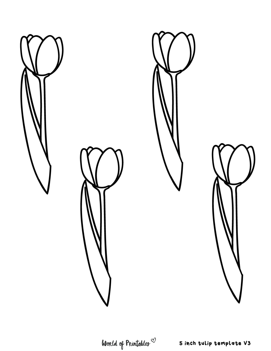 Tulip Template | 40 Best Printables To Choose From - World of Printables
