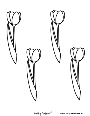 Tulip Template | 40 Best Printables To Choose From - World of Printables