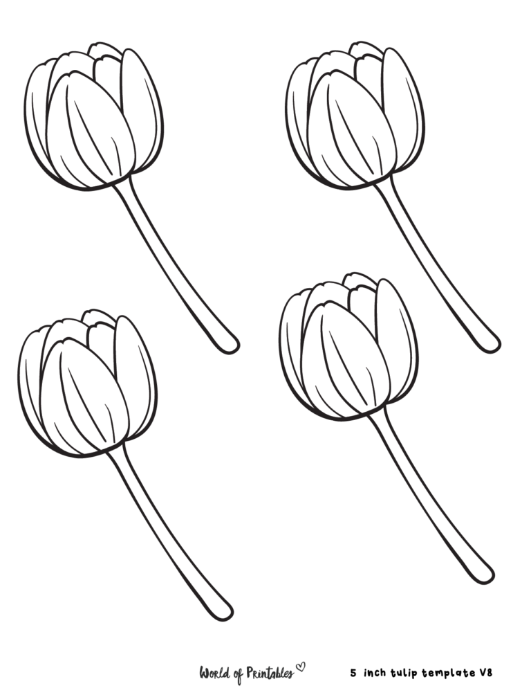 Tulip Template | 40 Best Printables To Choose From - World of Printables