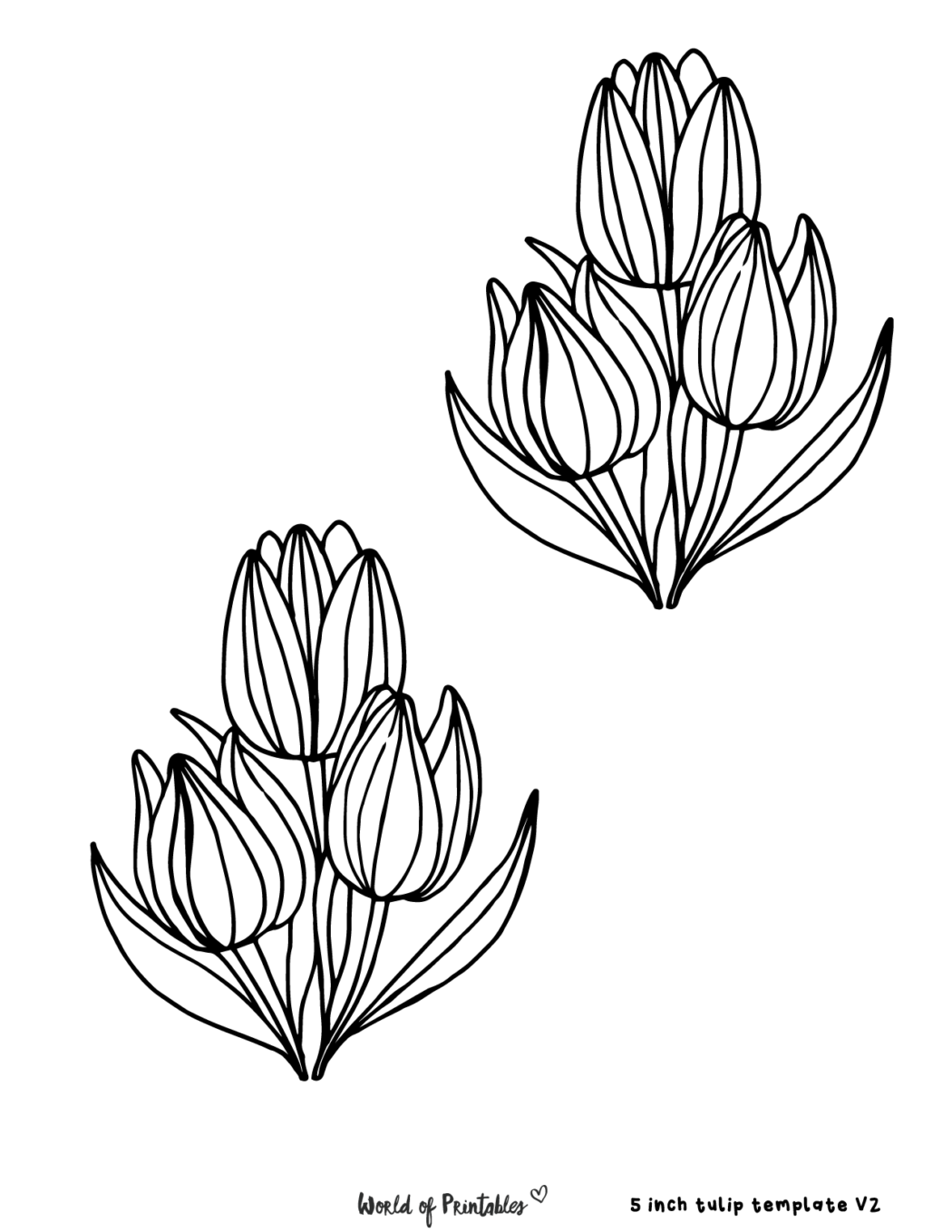 Tulip Template | 40 Best Printables To Choose From - World of Printables