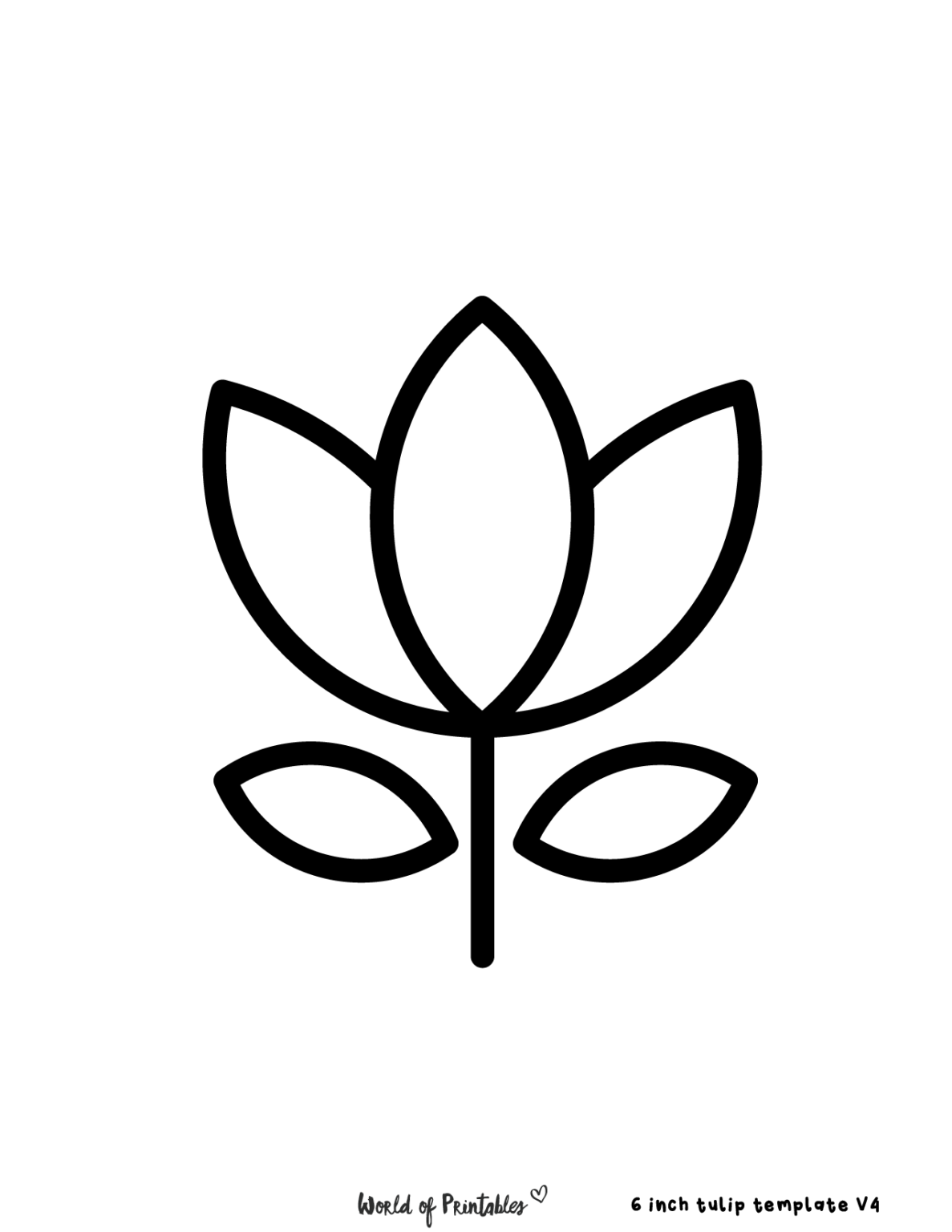 Tulip Template | 40 Best Printables To Choose From - World of Printables
