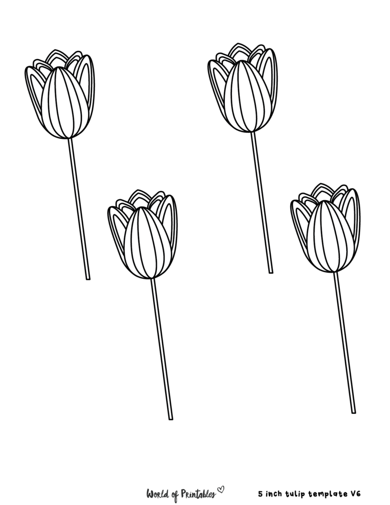 Tulip Template | 40 Best Printables To Choose From - World of Printables