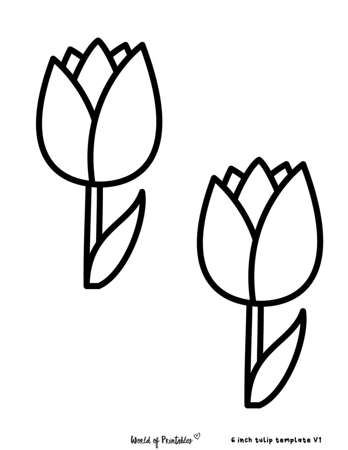Tulip Template | 40 Best Printables To Choose From - World of Printables