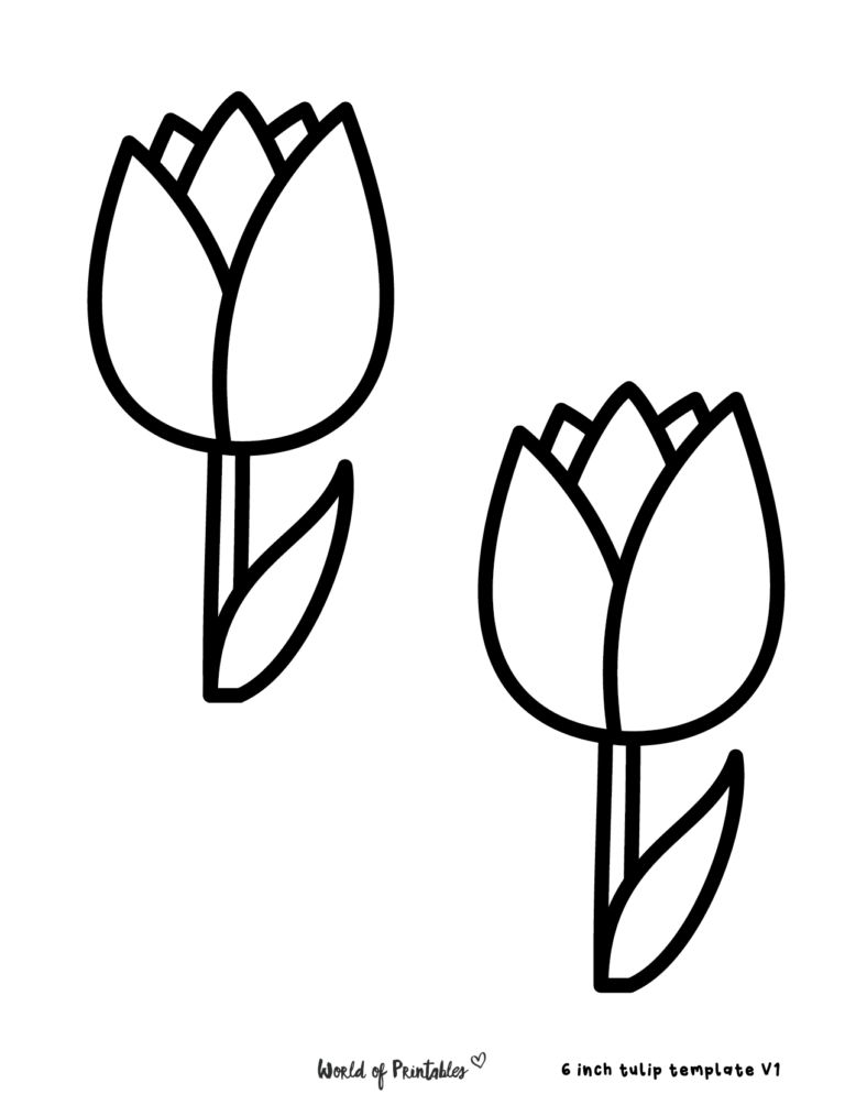 Tulip Template | 40 Best Printables To Choose From - World of Printables