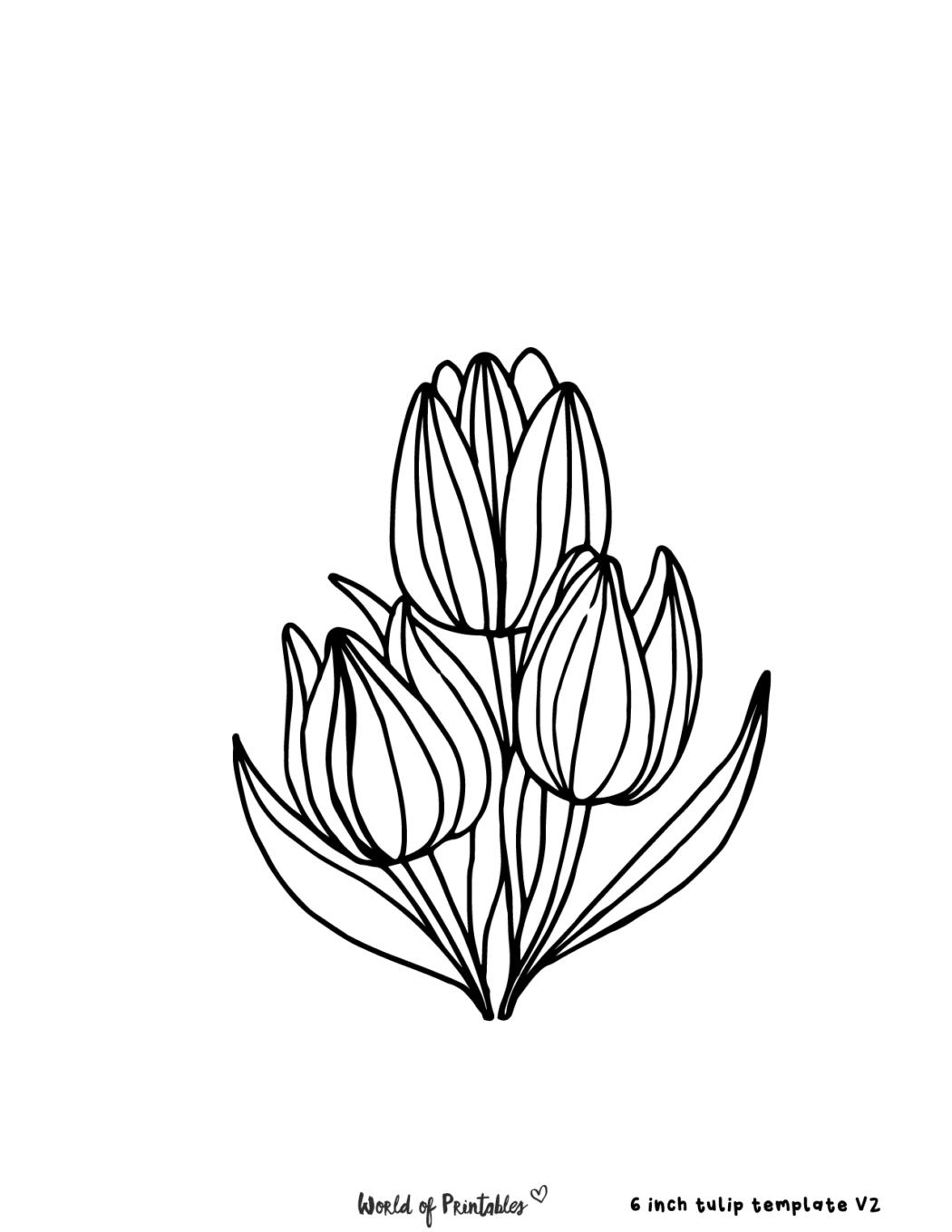 Tulip Template | 40 Best Printables To Choose From - World of Printables