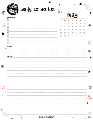 FREE May Printable Set | 2022 Calendars & Planners - World of Printables